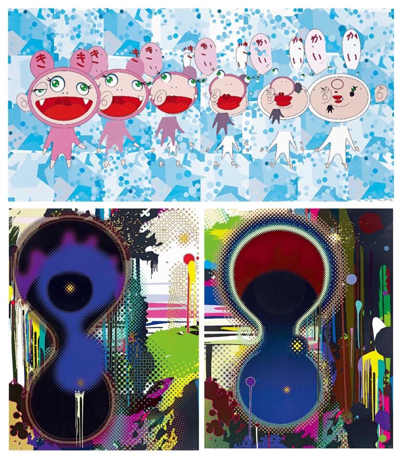Takashi Murakami | 3 Works : Nirvana ; Gemini Nebula ; Dumb Compass ...