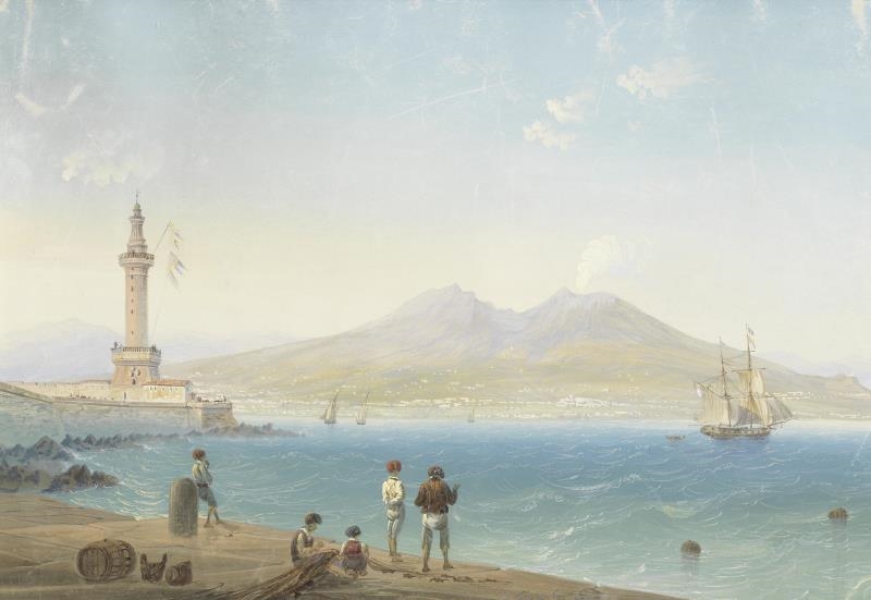 Carlo Bossoli | The Bay of Naples (1844) | MutualArt