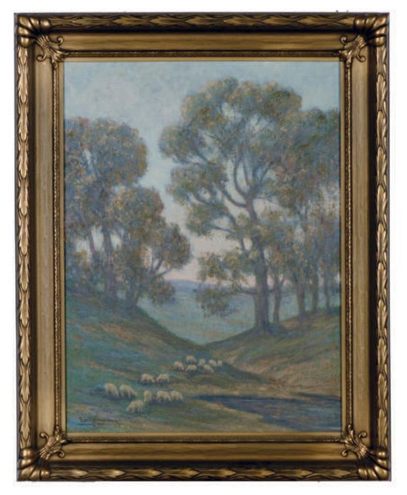 Emil Hermann | Sheep in a valley | MutualArt