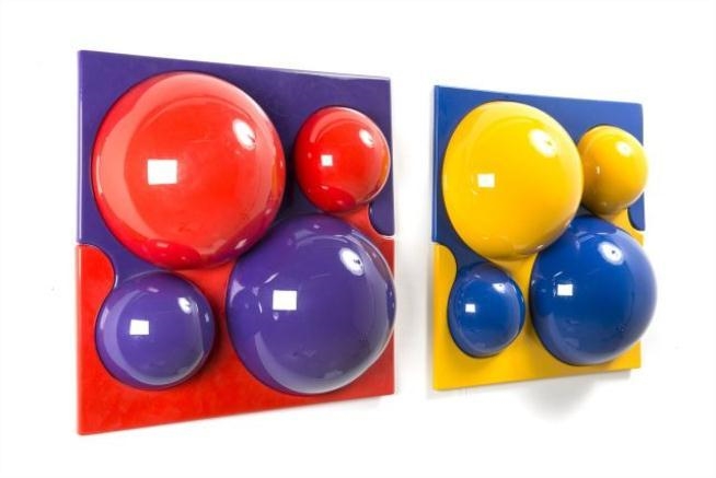 Verner Panton | 2 works; PAIRE D'APPLIQUES VISIONA II (Circa 1970 ...