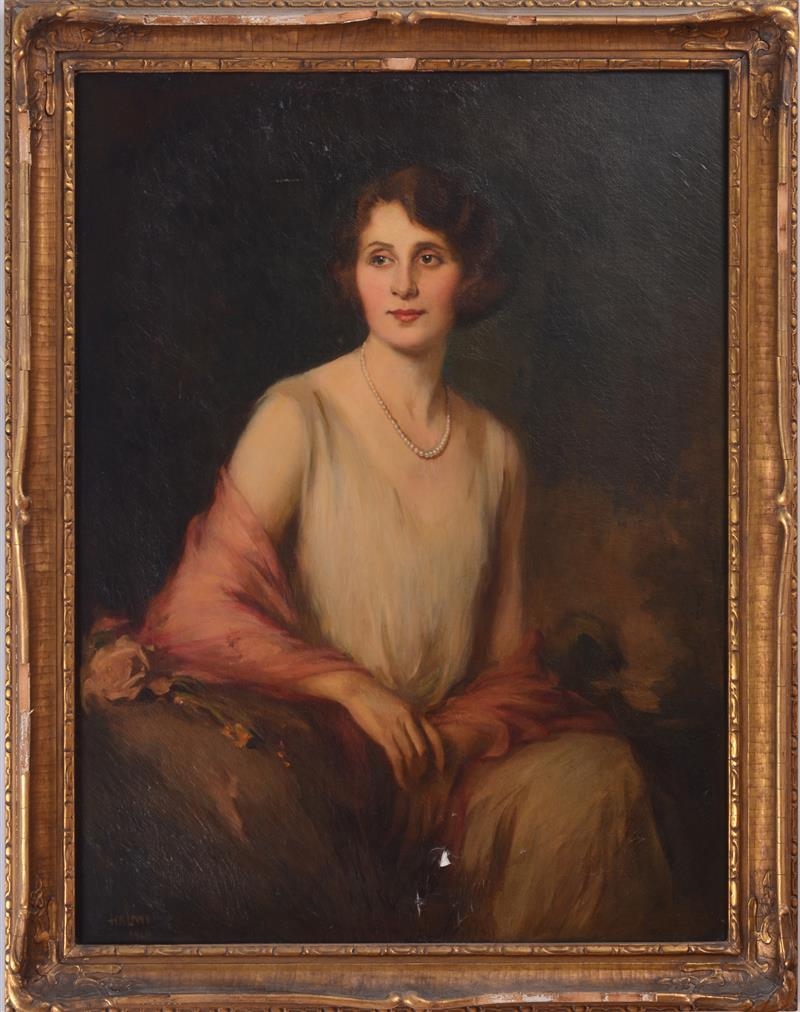 Artur Lajos Halmi | PORTRAIT OF A LADY (1926) | MutualArt