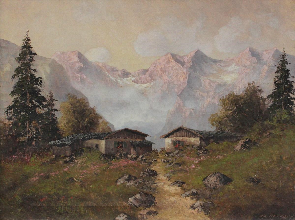 Jakob Hecker | Alpine Chalet Spring Landscape | MutualArt