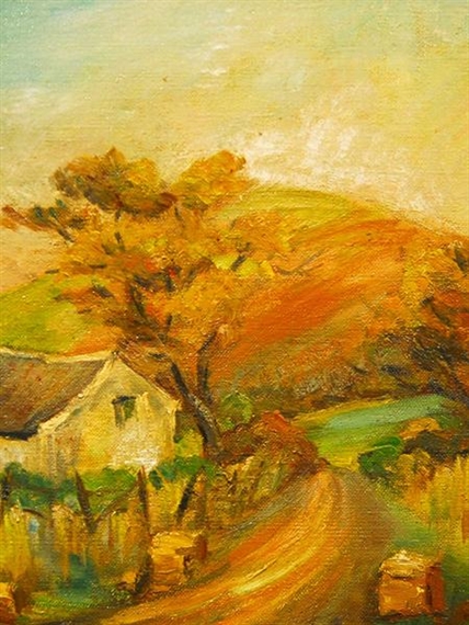 Emily I. Fern | Country Road with Cottage | MutualArt
