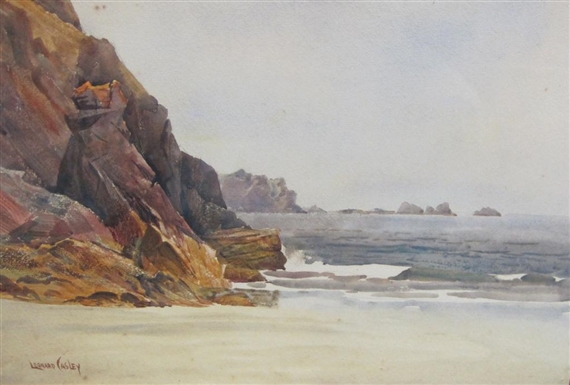 Leonard Casley | On a rocky Shore | MutualArt