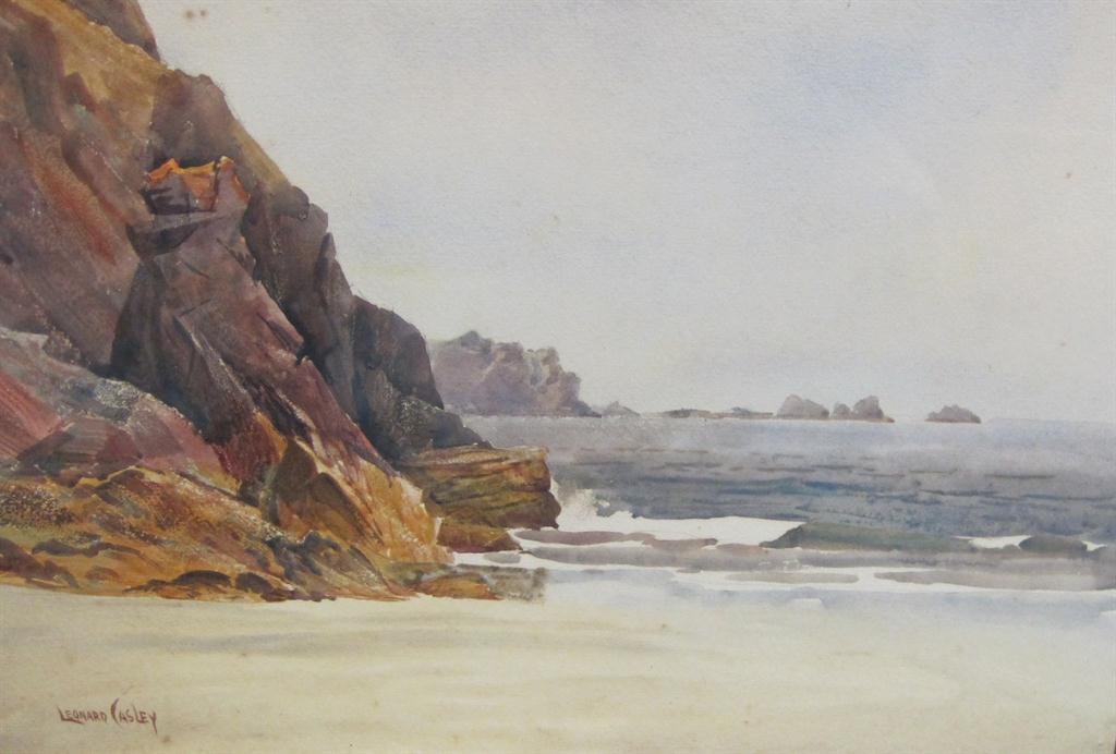 Leonard Casley | On a rocky Shore | MutualArt