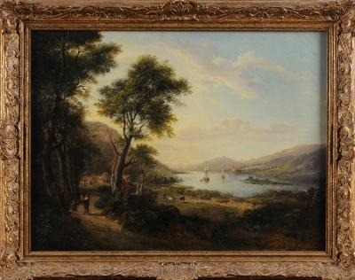 Alexander Nasmyth | Loch Fyne, An Extensive Landscape, Figures on A ...