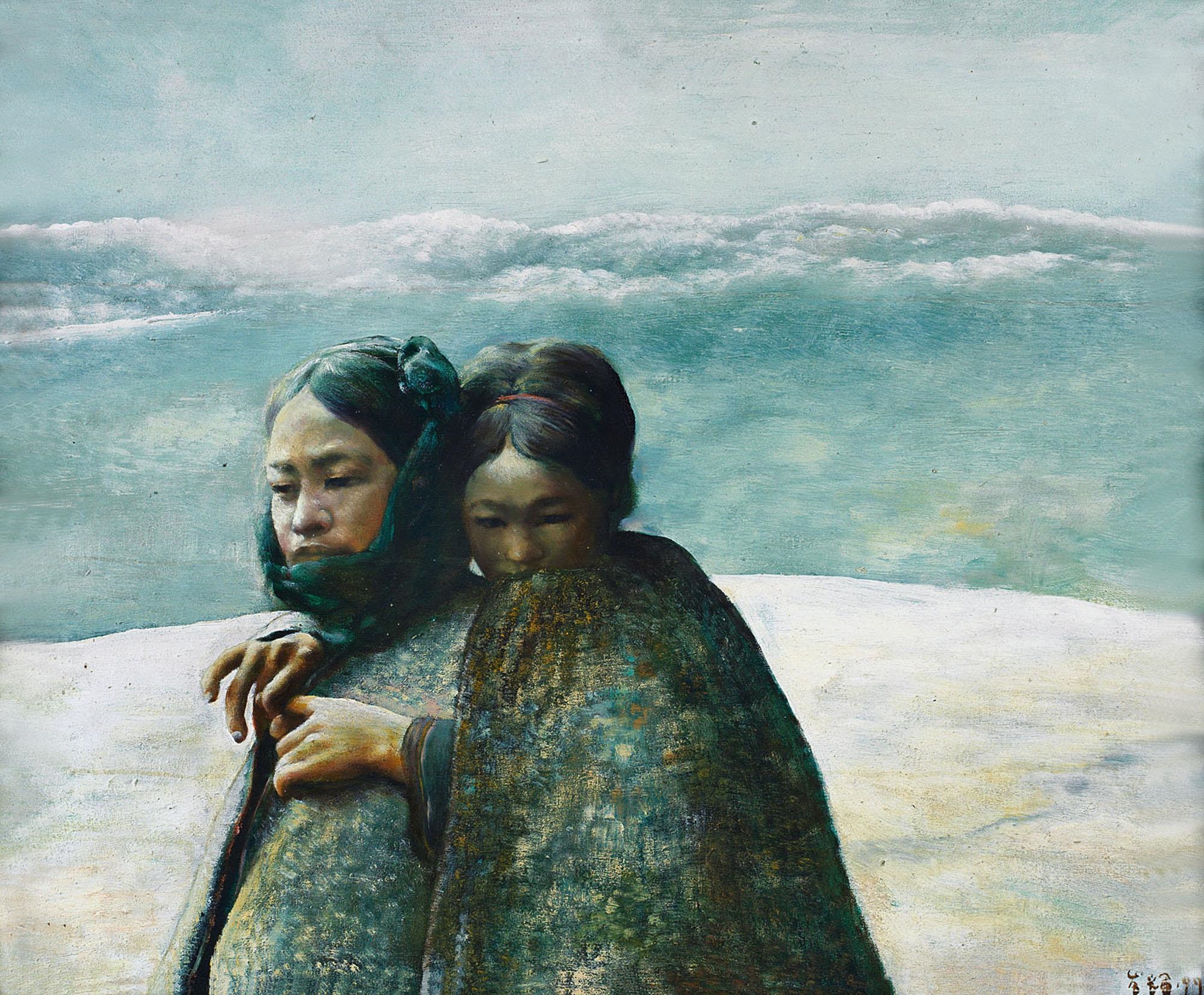 Luo Fa Hui | Contemporary Landscape woman with distant cloud (1994 ...