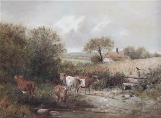 L. Richards | Cattle wateri | MutualArt