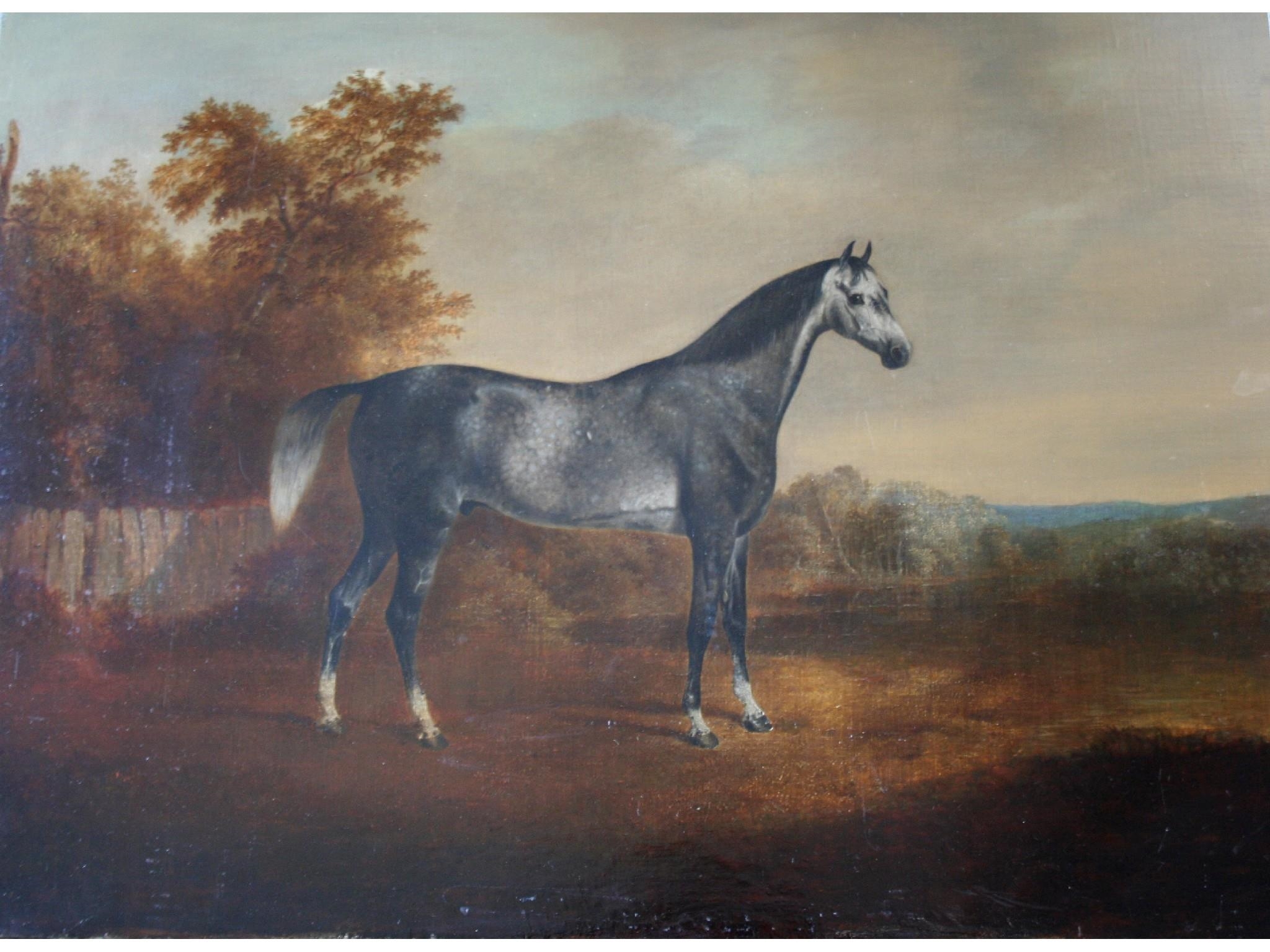John Boultbee | A DAPPLED GREY HORSE IN A LANDSCAPE | MutualArt