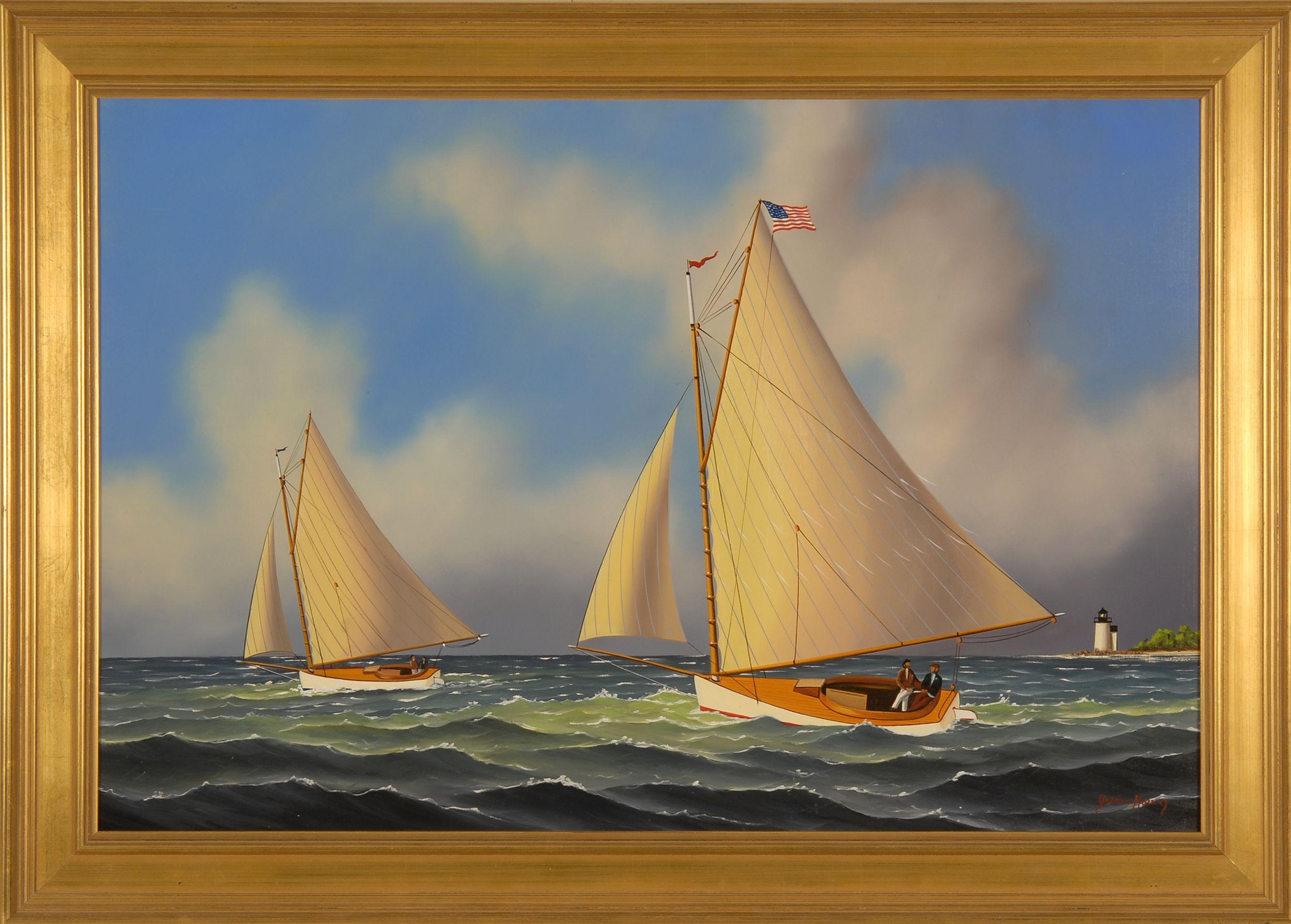 Jerome Howes | Catboats off the coast | MutualArt