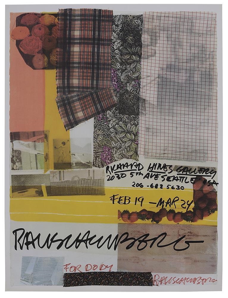 Robert Rauschenberg | Exhibition Poster for Robert Hines Gallery, Seattle, Washington, February ...