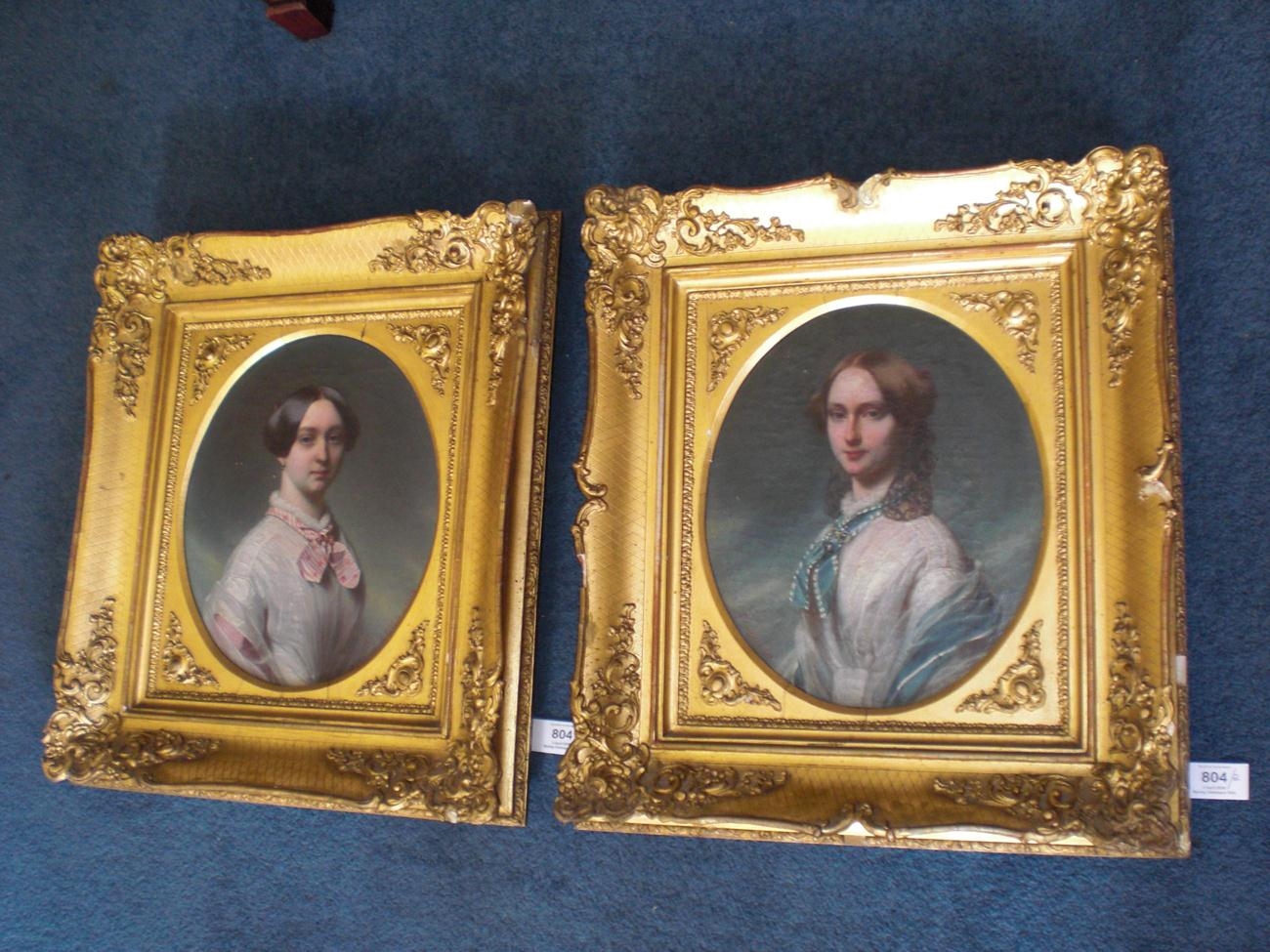 Louis Coblitz | Portrait of Princess Anna of Saxe-Weimar; Portrait of ...