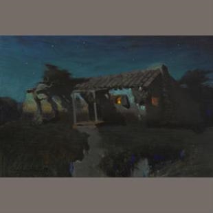 Charles Rollo Peters | Landscape with Windmill | MutualArt