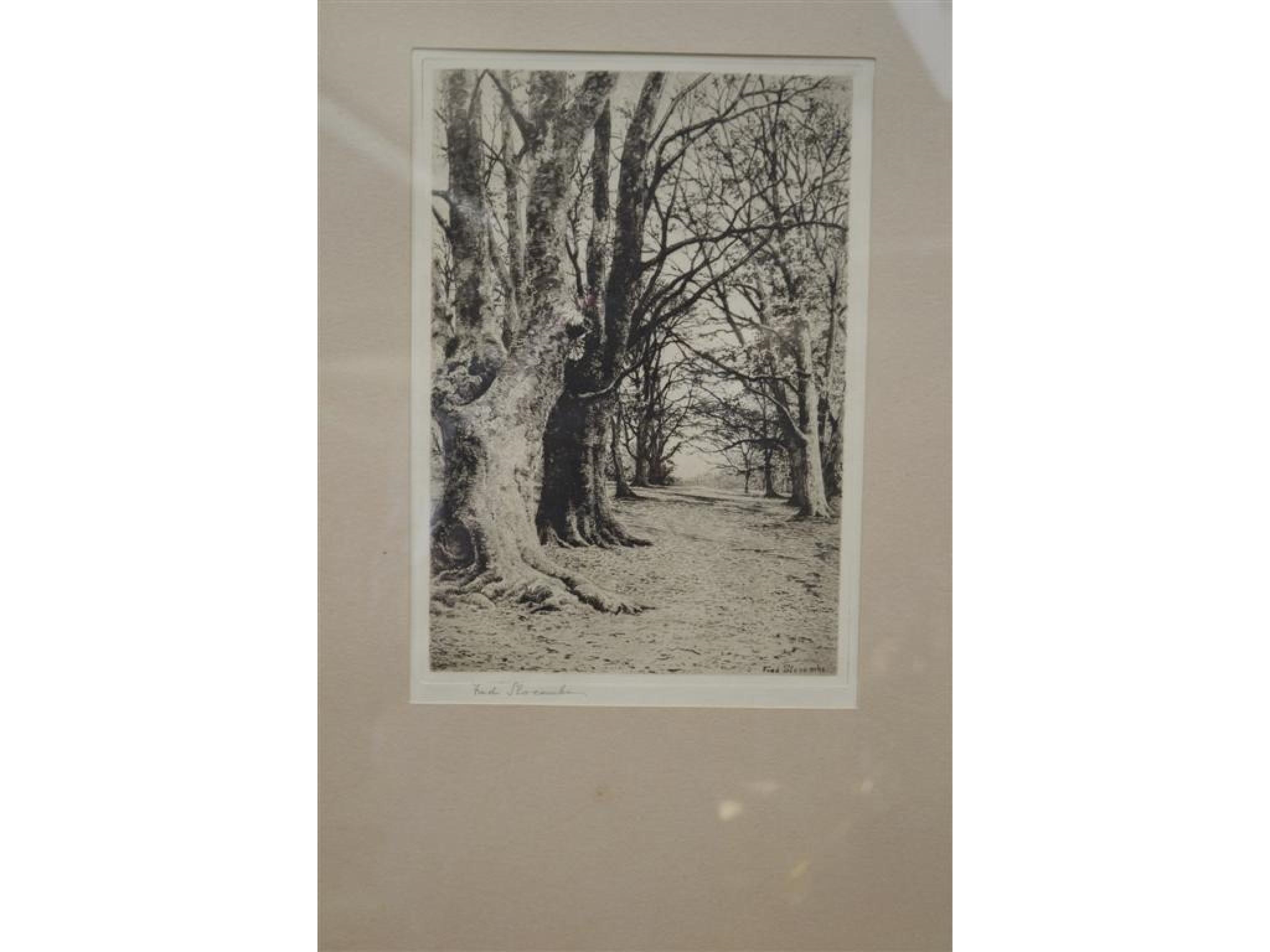 Frederick Alfred Slocombe | 3 Works: A Wagon on a Track Through a Wood ...