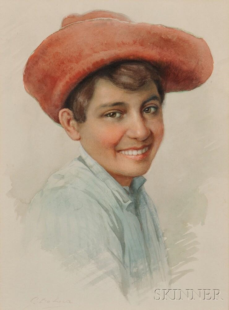 G. De Luca | Head of a Smiling Peasant Boy | MutualArt
