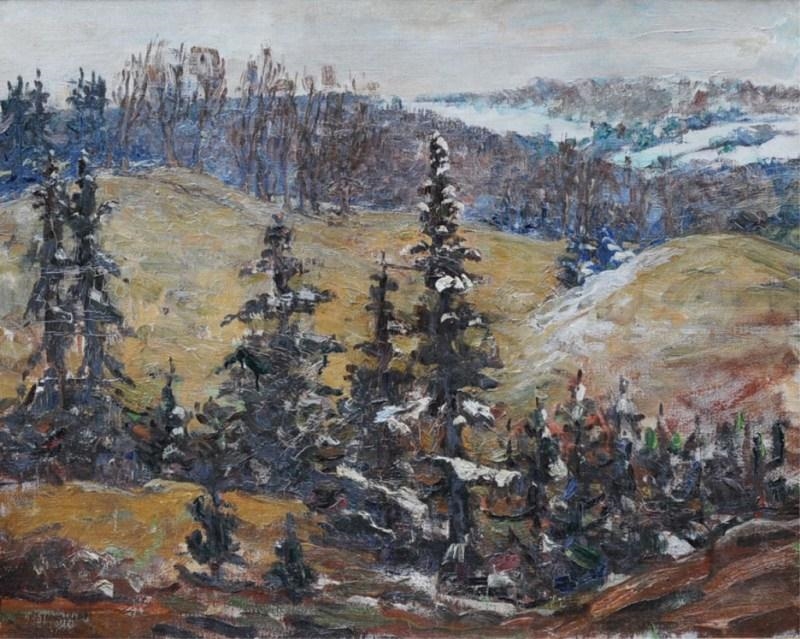 Russell Cheney | Maine Hills in Winter (1920) | MutualArt