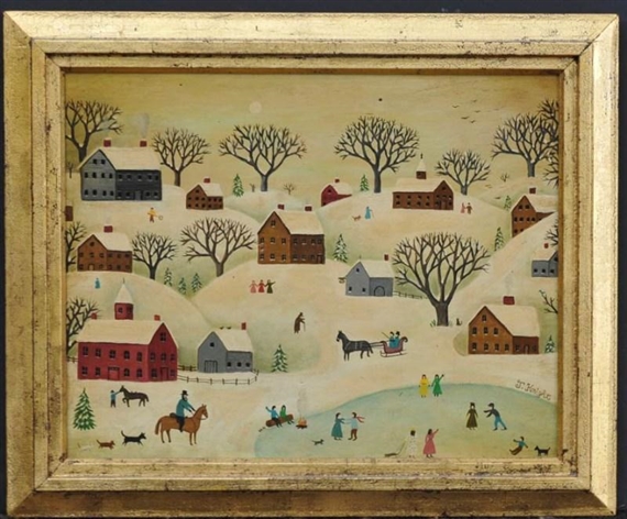 Jacob Knight | Folk Landscape in Winter | MutualArt