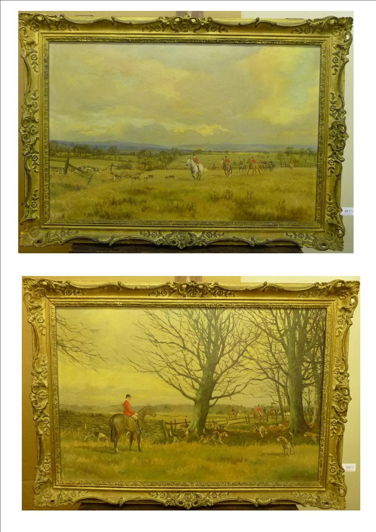 Wilfred Bailey | 2 Works: Pendle Forest and Craven Harriers Hunt with ...