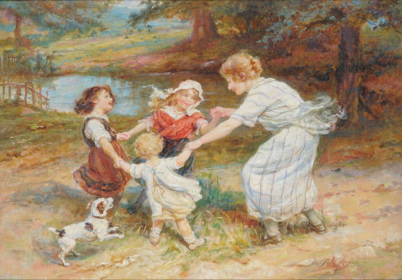 Frederick Morgan | Feeding the Ducks | MutualArt