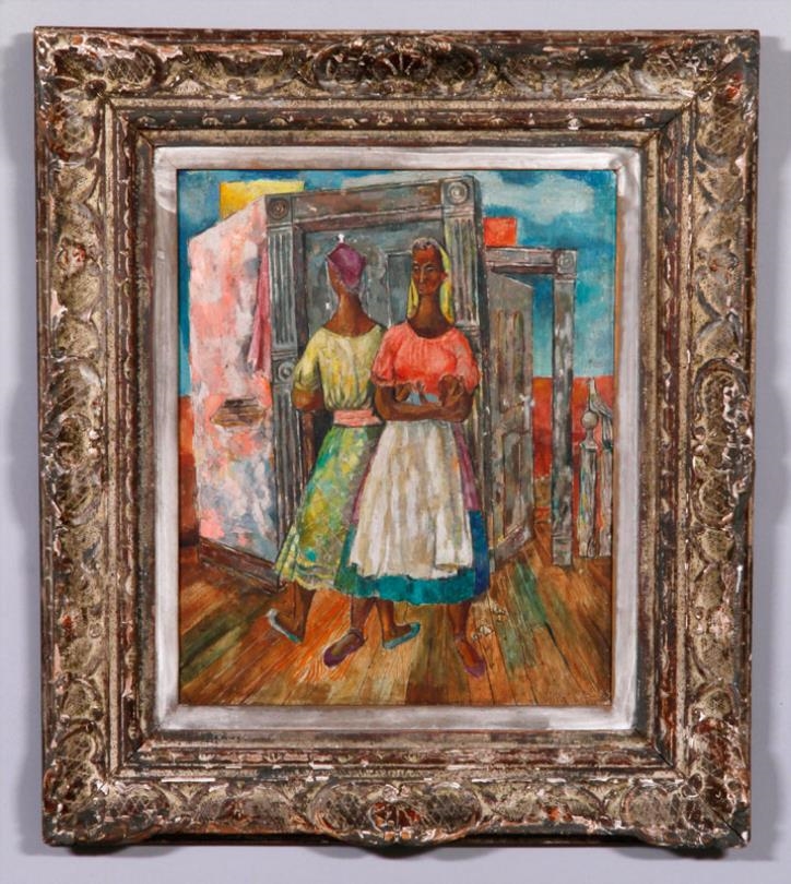 Frederick D. Jones | African American women by a doorway | MutualArt