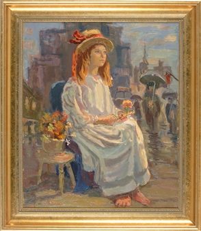 Joseph Rimini | North Shore street scene | MutualArt