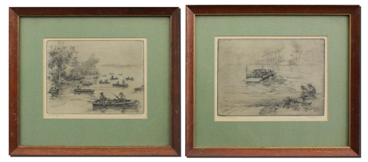William Kent Hagerman | 2 works:Suwannee Ferry; Depicts a Large Group ...