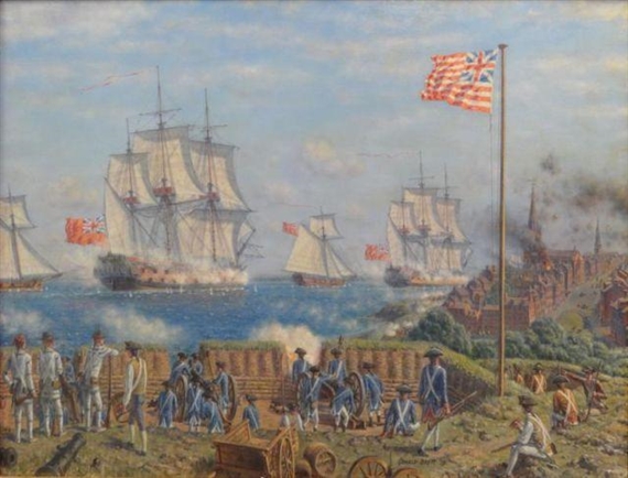 Oswald Brett | British Invasion of New York Harbor | MutualArt