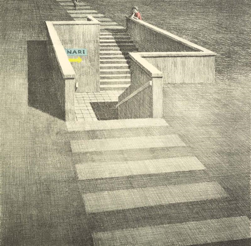 Jeffrey Smart | The Last Train (1989) | MutualArt