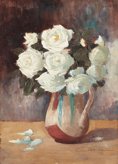 Eugenia Filotti-Atanasiu | Jug with roses (1929) | MutualArt