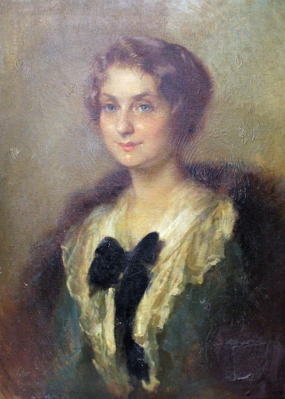 Henri Emile Vollet | Portrait of his daughter; Tetes en France d ...