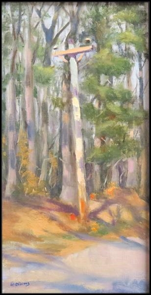 Jayne Bellows | TELEPHONE POLE AMONG TREES | MutualArt