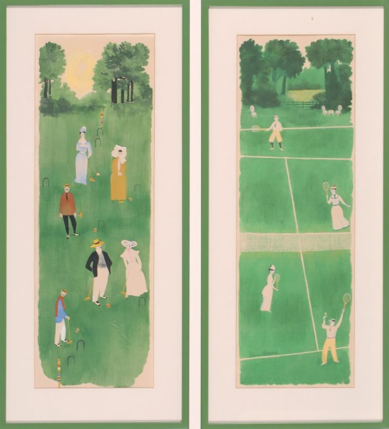 Richard E. Howard | A Pair: Tennis and Croquet | MutualArt