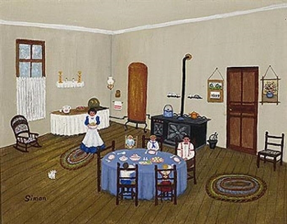 Mollie Simon | Mother Serving Dinner (1968) | MutualArt