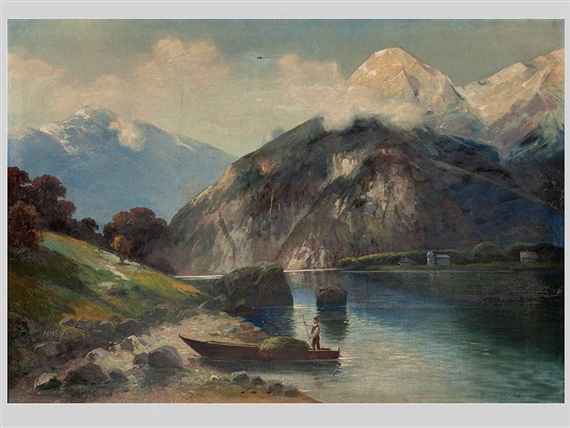 Hermann Wolff | Rower on the Königssee (Circa 1930) | MutualArt