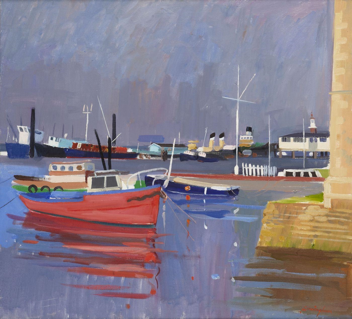 John Cunningham | Boats In Harbour | MutualArt