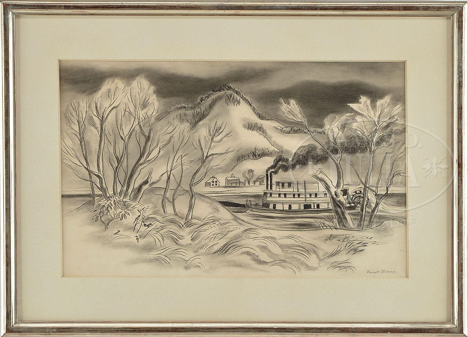 Ernest Fiene | RIVERBOAT | MutualArt