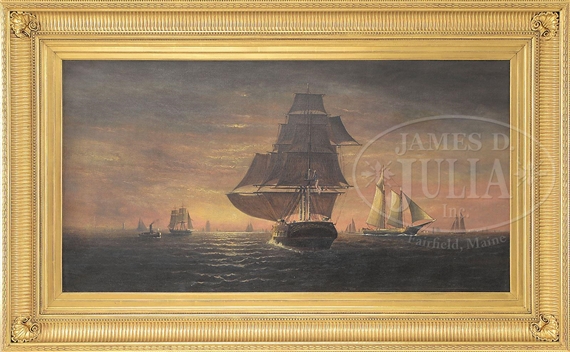 Wesley E. Webber | BUSY SHIPPING WITH AN EVENING SKY | MutualArt