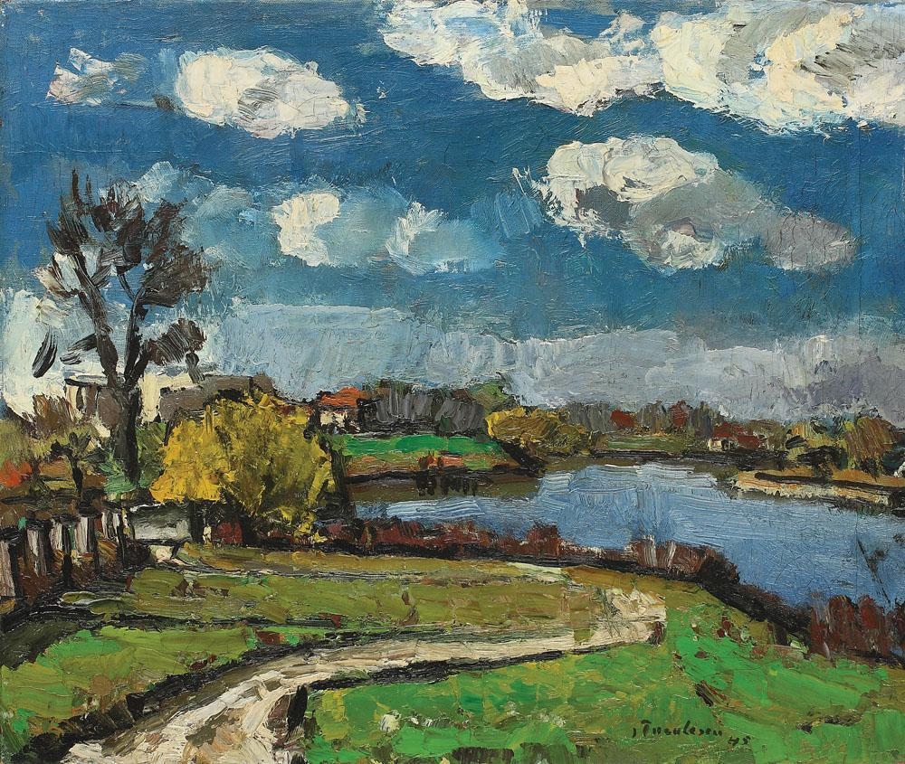Ion Tuculescu | Landscape with white clouds (1945) | MutualArt