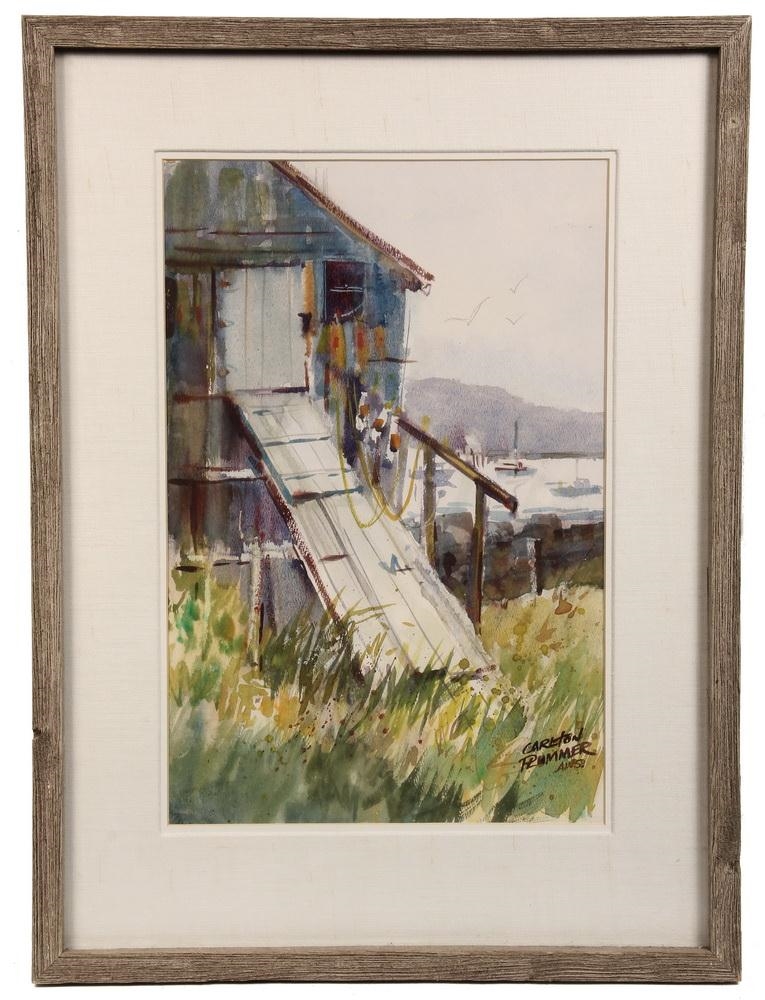 Carlton Plummer | Monhegan Fish House | MutualArt