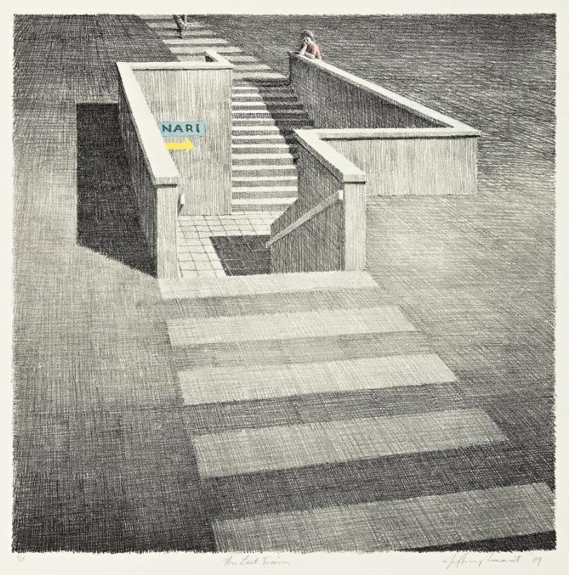 Jeffrey Smart | Study for autobahn in the black forest i (1979) | MutualArt