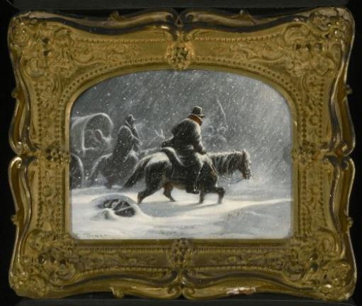 Charles Ferdinand Wimar | Snowy Ride | MutualArt