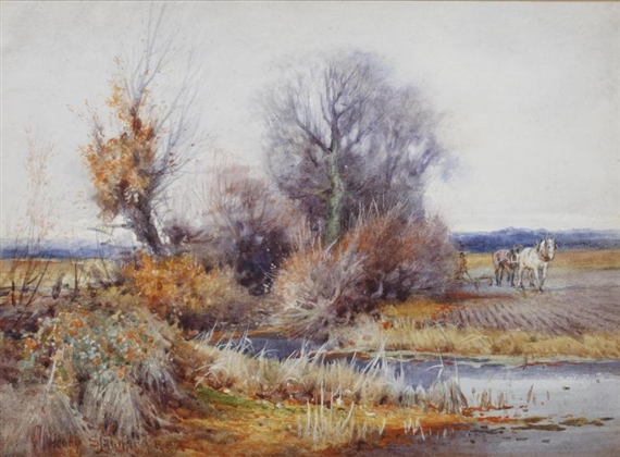 Henry Stannard | Ploughing the fields (a pair) | MutualArt