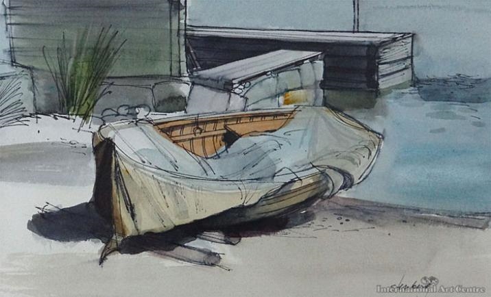 Ron Stenberg | Dinghy on Shore | MutualArt