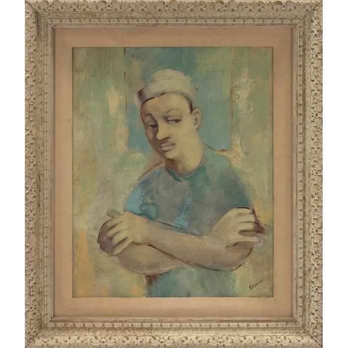 Charles Sebree | Portrait of a Young Man (Circa 1950) | MutualArt