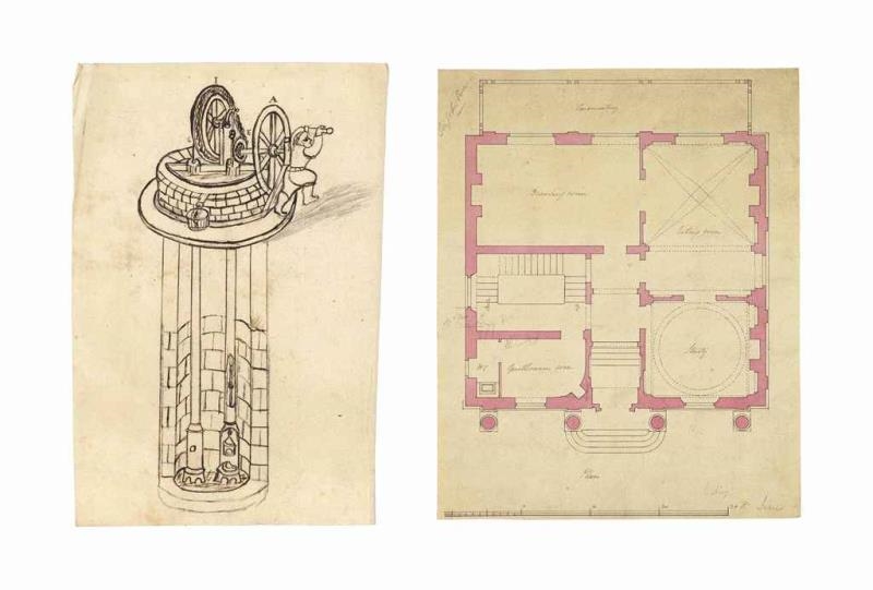 Sir John Soane | 5 Works: Various floor plans: Pitzhanger Place, Ealing ...