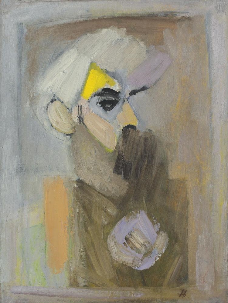 Aurel Nedel | Self portrait at easel | MutualArt