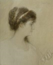 Franz Seraph von Lenbach | Portrait of Countess Moltke, wife of the ...