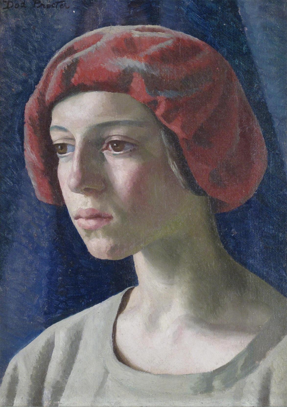 Dod Procter | Girl in a red cap | MutualArt