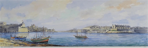 Joseph Galea | The Grand Harbour (1959) | MutualArt