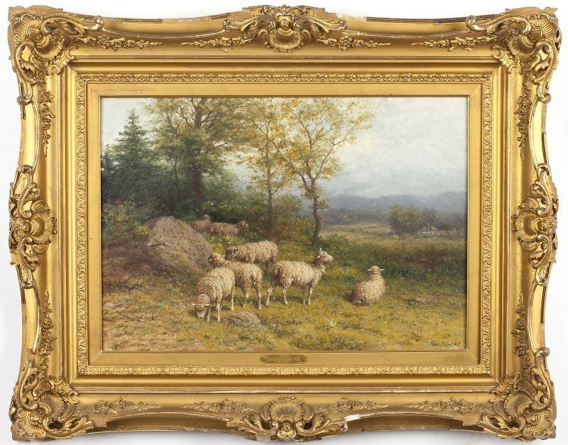George Riecke | Sheep at Dusk | MutualArt